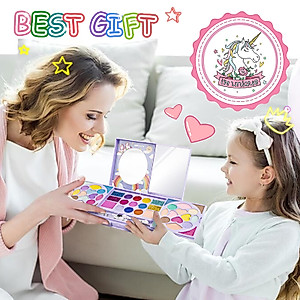 Kids Makeup Kit for Girls Real Washable Cosmetic 3+ Year Girl Birthday Gifts Pretend Play Toys for Girls 4-6, 6-8, 8-10 Non-Toxic