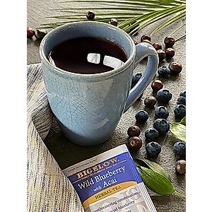 Bigelow Tea Wild Blueberry with Acai Herbal Tea, 20-Count (Pack of 6), Caffeinated 120 Tea Bags Total