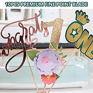 10 PCS Premium Fine Point Blade, AUNKZL Replacement Blades Compatible with ExploreAir/Air 2/Air 3/Maker/Maker 3/Expression Cutting Machines