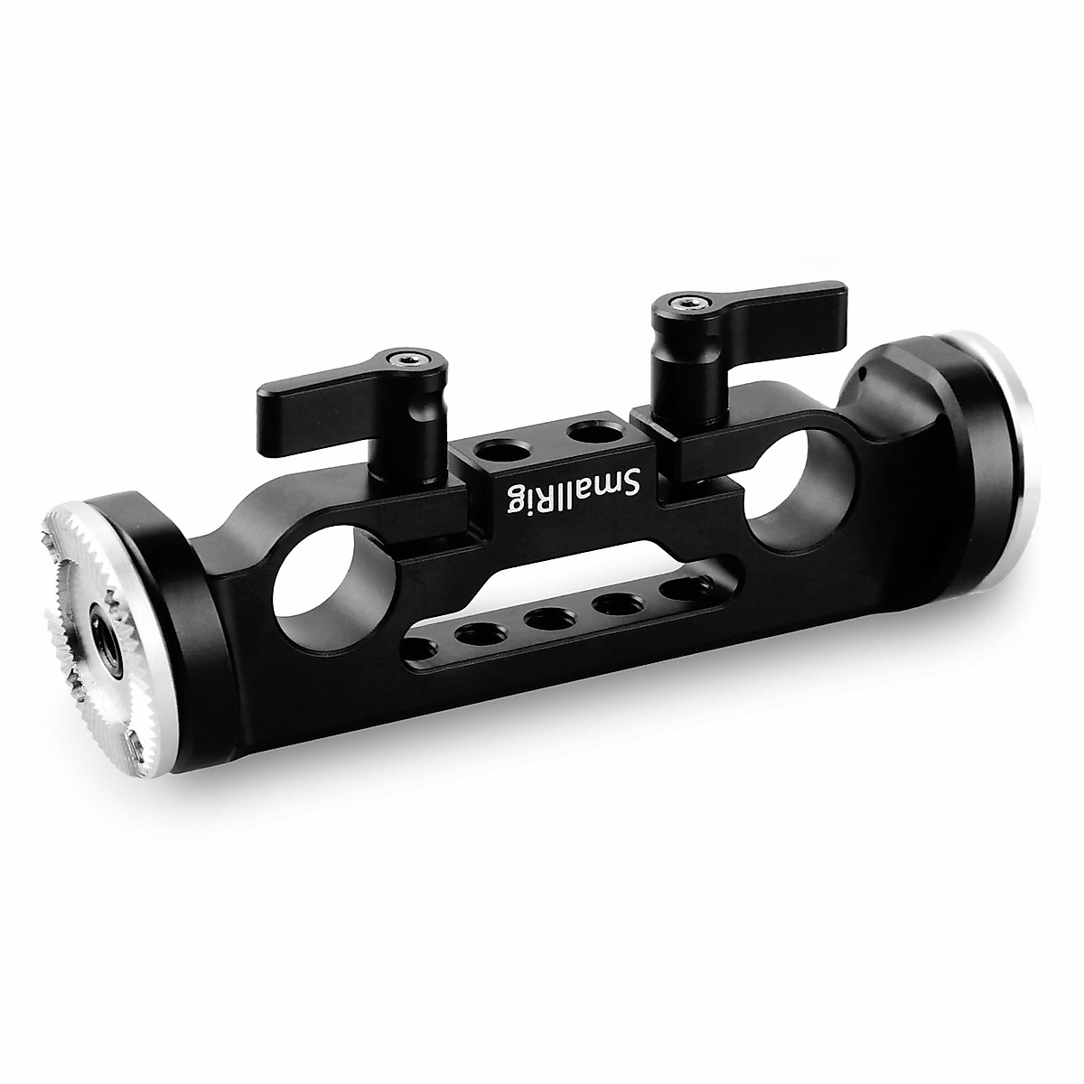 SMALLRIG Camera Extension Arm Connector 15mm Dual Rod Clamp with Rosette (M6, 31.8mm) for Camera Shoulder Support -1898