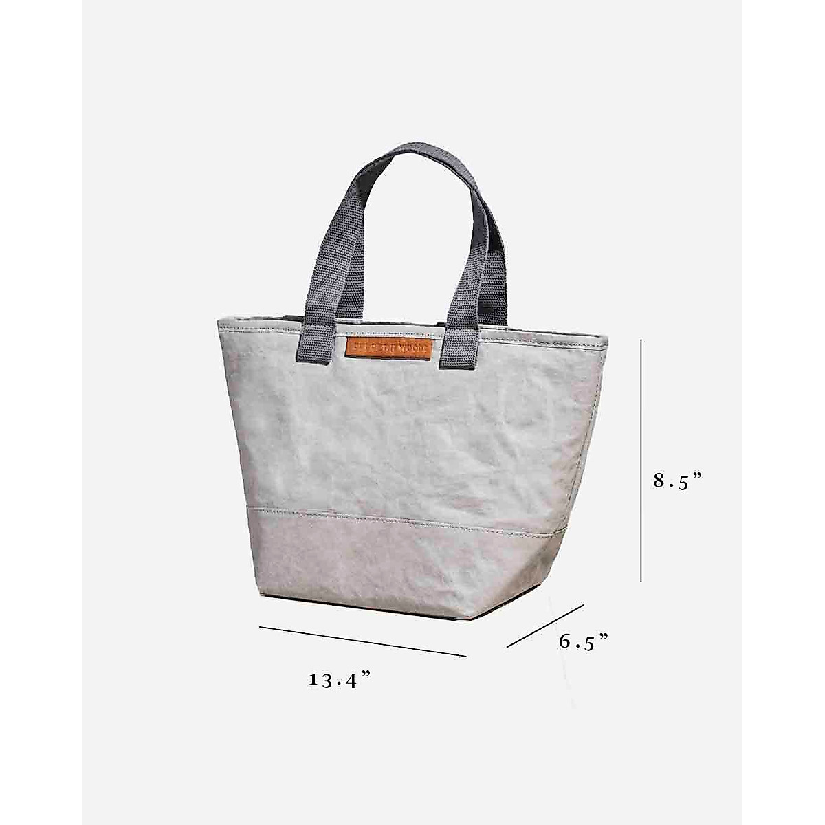 Out of the Woods Insulated Mini Shopper Tote Style Lunch Bag, Sustainable, Stone