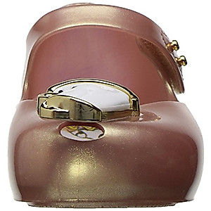 Mini Melissa Kids' Mini Ultragirl Beauty and the Beast Mary Jane Flat,Metallic/Pink,5 Regular US Toddler