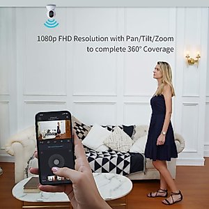 blurams Cameras for Home Security Indoor Camera w/Motion Detection, Two-Way Audio, Night Vision, Instant Alerts | Compatible with Alexa and Google, Cloud and Local Storage Available