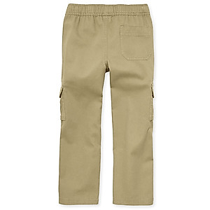 The Children's Place Boys Pull on Cargo Pants,Black/Flax/Gray Steel/New Navy 4 Pack,14