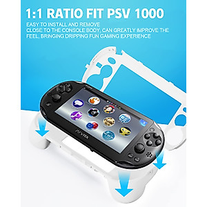L2 R2 Trigger Hand Grip Shell Controller Protective Case for Sony PS Vita 1000 (White)