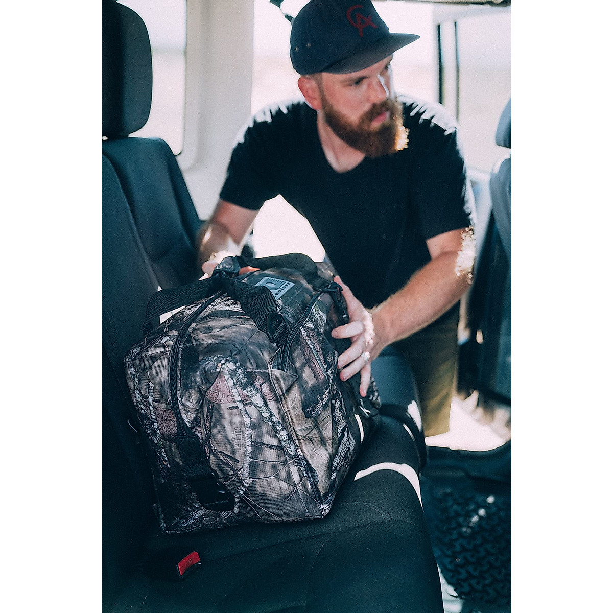 AO Coolers AOELBFBP 18-Pack Backpack Cooler – Mossy Oak Fishing Bluefin