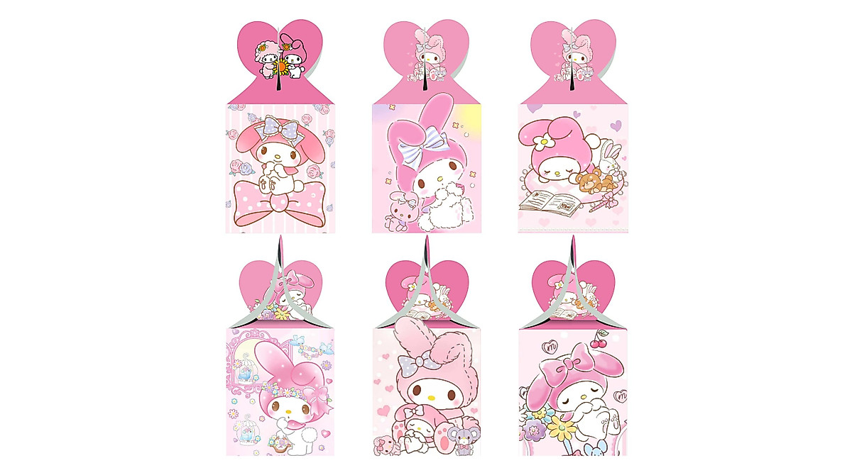 My Melody & Kuromi Party Favor Gift Boxes - Kids Birthday Supplies