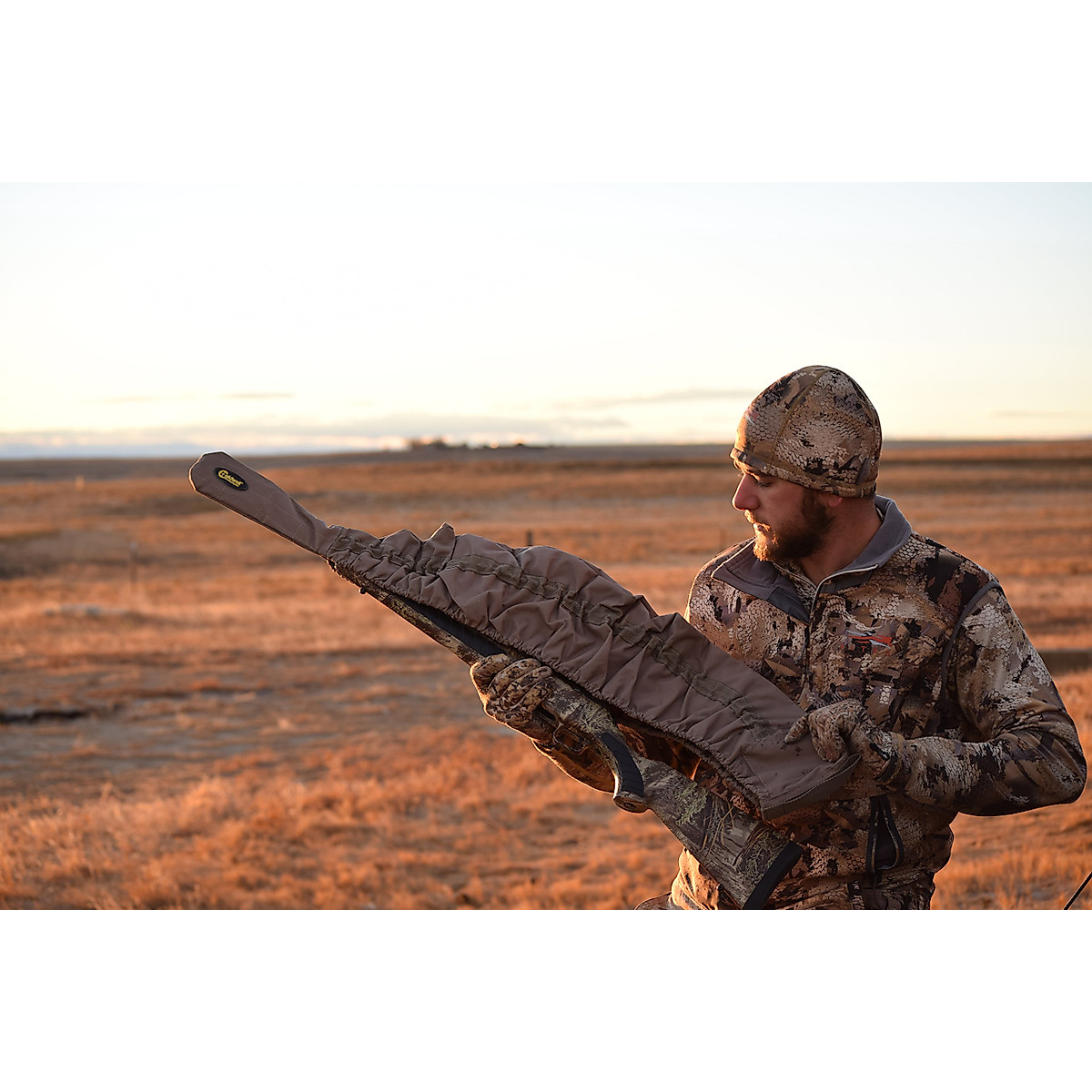 Caldwell Allweather Fast Case Gun Cover with FDE Color, PVC Lined Fabric, Water Resistance and Quick Access Design for Outdoor, Range, Shooting and Hunting, tan