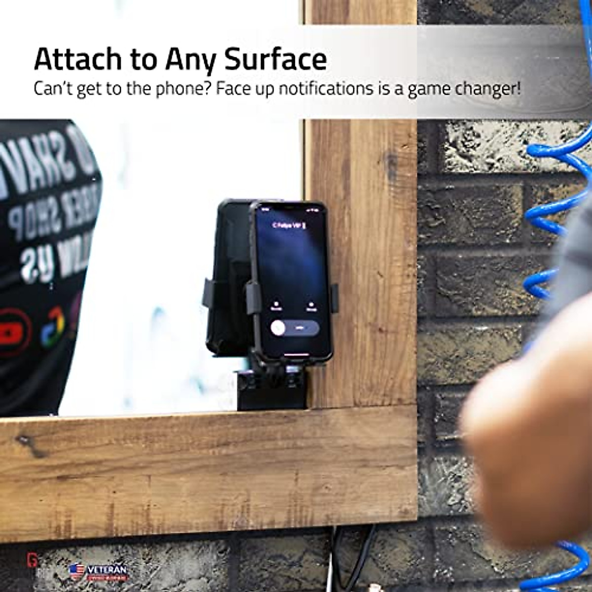 2-in-1 Phone Holder & Headphones Holder Mount for Home and Office Only by GadgetRest, Gravity Phone Mount, Fits All iPhones (Except iPhone 4),Fits All Samsung Galaxy Phones & Many More!