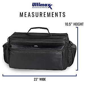 Ultimax’s Extra Large, Water-Resistant Gadget Bag Compatible With Camcorders and Accessories for Panasonic AG-AC160, AC30, AC90A, AC130A, AF100, HVX200, UX90, UX, 180HC-X1000, HC-X1, And More
