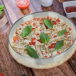 HANABASS Biscuit Cutter Metal Cookie Cutters 10inch Stainless Steel Muffin Rings, Pizza Ring, Round Egg Pancake Rings, Kitchen Baking Tools for Biscuits Donuts Making Cake Cutter Pastry Cutter