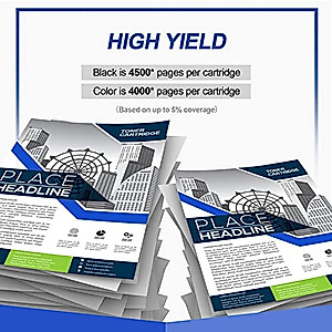 EWJUEZS Compatible TN-433 TN433 TN433BK TN433C TN433M TN433Y High Yield Toner Cartridge Replacement for Brother HL-L8260CDW HL-L8360CDW MFC-L8610CDW MFC-L8900CDW Printer (4 Pack).
