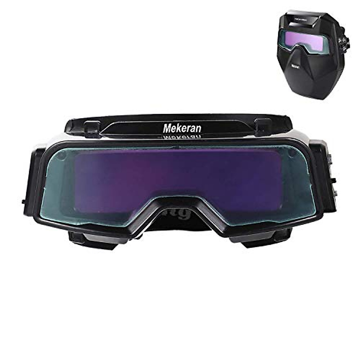 Auto Darkening Welding Goggles, View Area 4.72x1.37 Inch, Assemblable Welding Goggles with Mask Wide Shade 4/9-13, Adjustable Sensitivity Work for Cutting, Grinding for Tig Mig - TR1012
