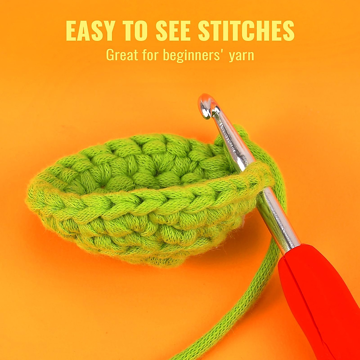 Pllieay Sage Yarn for Crocheting and Knitting (4x50g) Cotton Yarn for Crocheting Crochet Knitting Yarn with Easy-to-See Stitches Yarn for Beginners - Worsted Medium #4 Yarn - Cotton-Nylon Blend