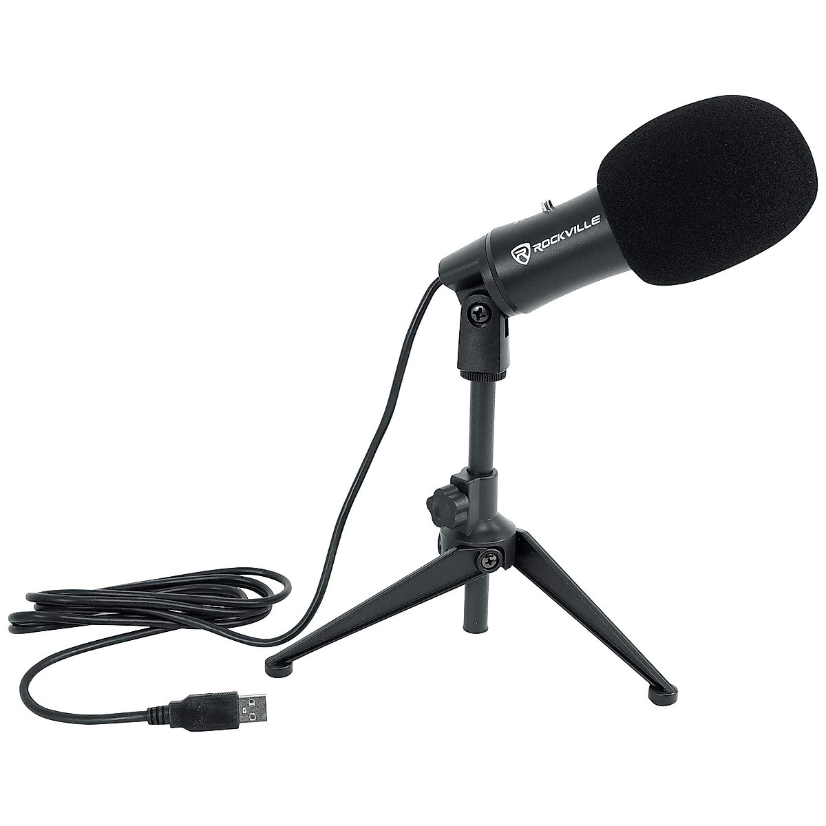Rockville Z-Stream USB Condenser Computer Microphone YouTube Zoom Podcasting Mic Bundle RockPop Double Screen Recording Mic Pop Filter w/Metal Gooseneck Clamp