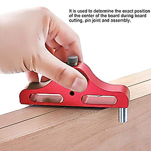 Woodworking Tool, Aluminum Alloy Exact Position Woodworking Accessories Woodworking Scriber, Hard And Durable Industrial for Woodworking(red)