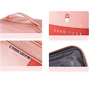 Pill Manager Travel Bag Case Empty for Medicine Meditation Tablet Prescription Vitamins Weekly Bottle Storage Organizer Portable Large Med Pouch Kids Women Men Boys Medical Supplies (Green)