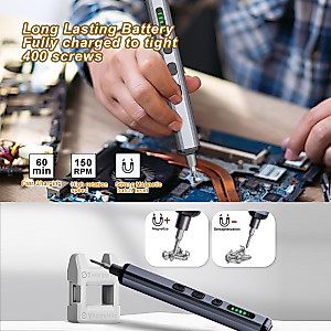 OLAZOL 68-in-1 Mini Precision Electric Screwdriver Set(Cordless), S2 Steel Magnetic Electronic Repair Tool For Eyeglasses, Electronics, Watches, Cell Phones, Laptops, Camera Repair