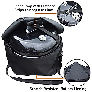 Portable Grill Carry Bag and Grill Cover for Weber Smokey Joe 14-Inch Portable Grill, Grill Cover Compatible with Smokey Joe Premium 14-Inch Grill