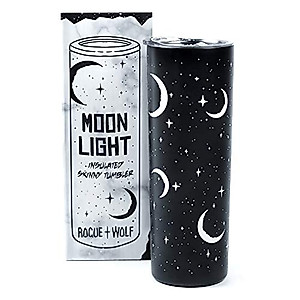 Insulated 20oz Stainless Steel Coffee Mug For Women Skinny Tumbler with Splashproof Lid Halloween Decor Spooky Gifts Vacuum Double Wall Rubber Sealed Tumblers Travel Cup Simple Modern Kitchen 570ml