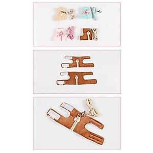 Guinea Pig Harness and Straps Adjustable No Pull Comfort Padded Walking Vest for Ferrets Guinea Pig Rabbit Hamster Puppy Kitten (Pink)