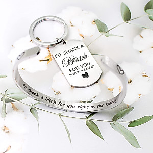 LightOnIt Inspirational Cuff Bracelets for Women Personalized Gift for Her Engraved Mantra Motivational Cuff Bangle & Keychain Teen Girls Birthday Jewelry