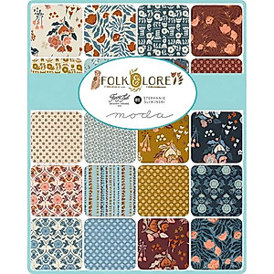 Moda Fabrics Folk & Lore Layer Cake by Fancy That Design House 45600LC, 10 Inches