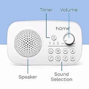 hOmeLabs Portable White Noise Machine - 8 Surprisingly Soothing Sounds for Sleep, Slumber, Siesta or Snooze