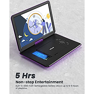 ieGeek 16.9'' Purple Portable DVD Player and 11.5'' Purple Portable DVD Player