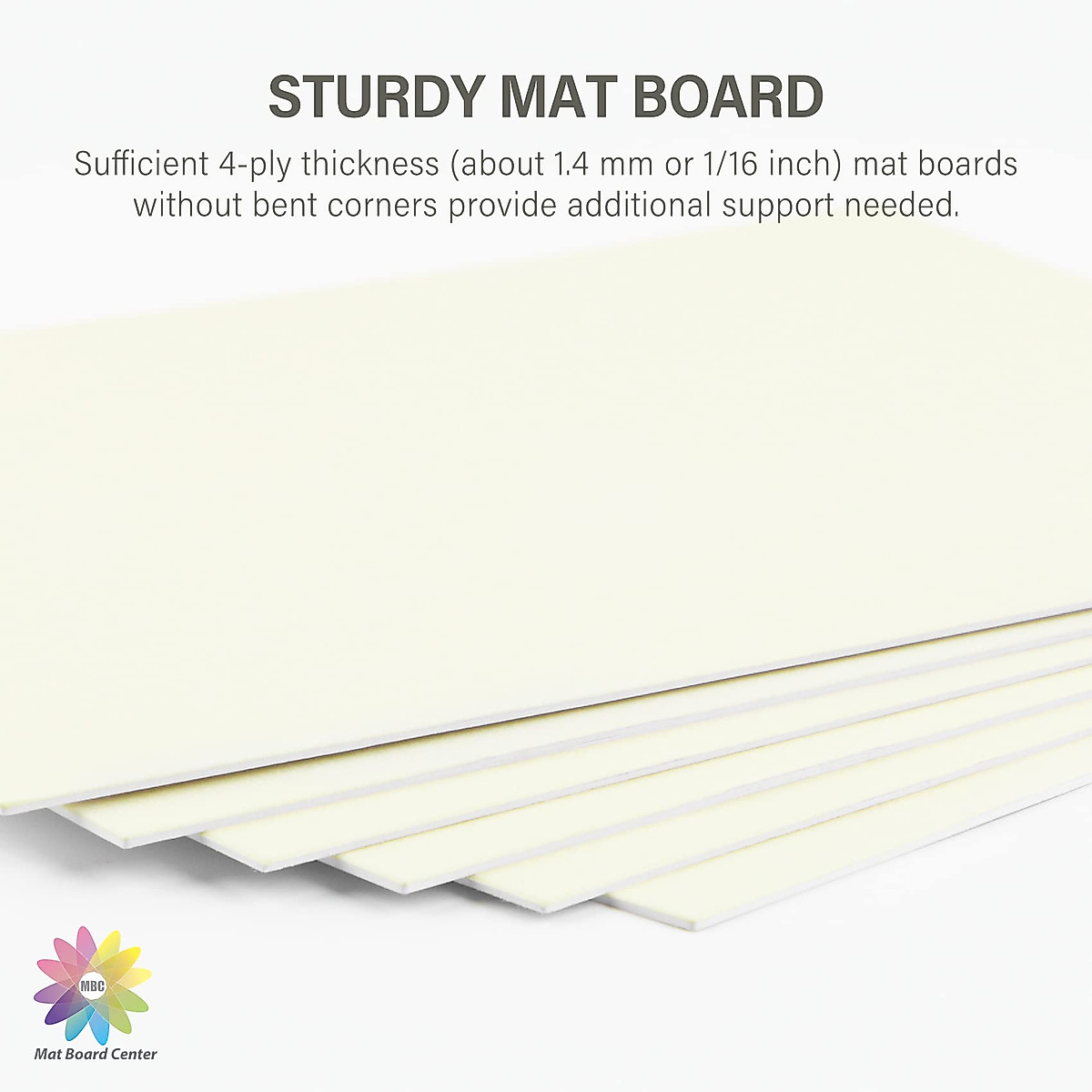Mat Board Center, 10 Pack 8x10 Picture Backing Boards, Ivory Uncut Matt Boards, Ideal for Pictures/Prints/Frames/Arts