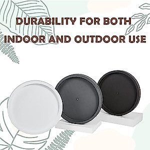 NAZKAEN 14.2 Inch Planter Caddies Rolling Saucer Caddy with Wheels, Heavy Duty Wheeled Stand for Potted Plant, Round Coaster Roller Base Tray with Casters, Flower Pot Dolly Holder for Indoor Outdoor