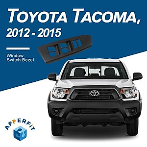 APPERFiT Window Switch Bezel Cover Trim Front Door Left Driver Side Compatible with 2012-2015 Toyota Tacoma Replaces 74202-04040