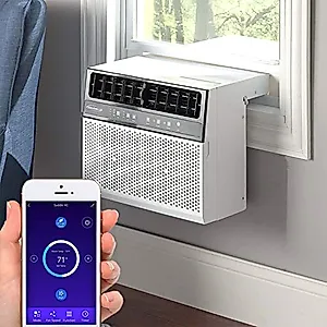 Soleus Air Exclusive 6,000 BTU Energy Star First Ever Over The Window Sill Air Conditioner Revolutionary Safety Class and Whisper Quiet, Keep a Clear View Through Your Window, With WiFi, Google Home, and Alexa (Fits up to 11" Wide Window Sill)