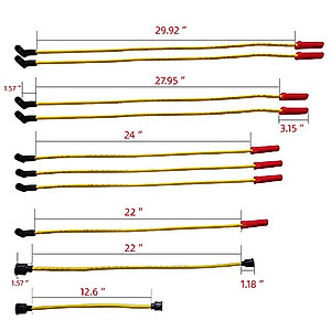 MAS Red Cap Performance HEI Distributor+Spark Plug Wires+Free Pig Tail Kit Replacement for Mopar Chrysler Dodge Plymouth V8 Engines 273 318 340 360 —7500 RPM 65K Coil (Red Hei Kit)