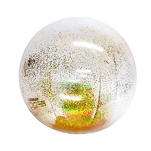 Coconut Outdoor Jumbo Glitter Beach Ball - Large 27 Inch Inflatable Beach Ball - Great for Summer Parties & Swim Events