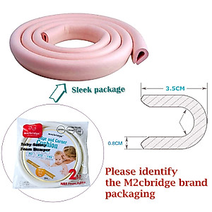 M2cbridge U Shape Extra Thick Furniture Table Edge Protectors Foam Baby Safety Bumper Guard 6.5 Ft (Black)