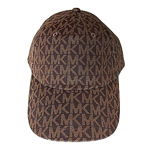 Michael Kors Unisex MK Logo Baseball Hat Cap Brown One Size
