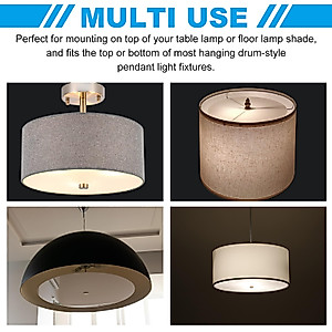 PATIKIL Lampshade Diffuser, 7.5" Diameter with 3/8" Center Hole Round Diffuser for Drum Lampshades Pendants Light Fits 8-8.5" Openings, Frosted White
