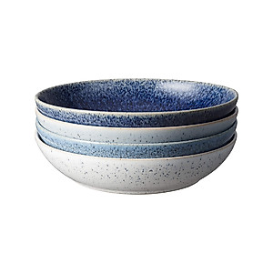 Denby Studio Blue 4 Piece Pasta Bowl Set, 411046006