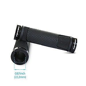 Totem Handlebar Grips, Double Locking Bike Handlebar Grips, Replacement Bike Grips for MTB, BMX, Beach Cruiser, Step-Thru, Folding Bike, Scooter