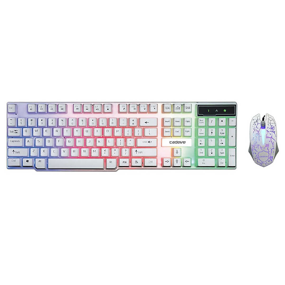 CADEVE-9122 LED Backlit Wired Gaming Keyboard and Mouse Combo, Mechanical Feeling/Gaming Experience