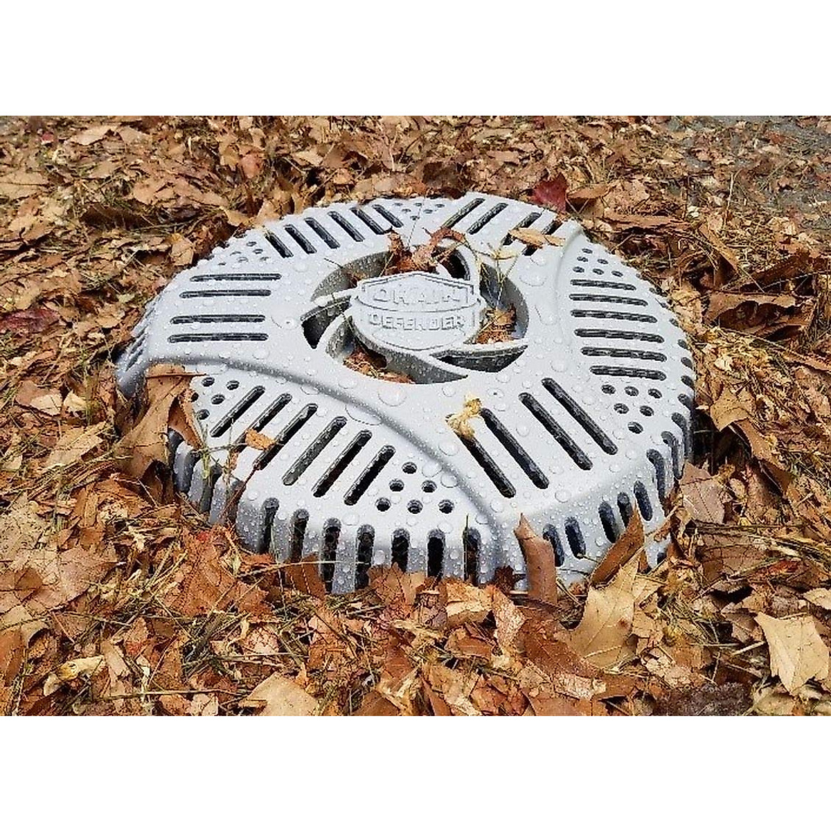 Drain Defender Easy-Install Two-Stage Stairwell Drain Cover Resists Yard Waste Clogs and Flooded Basements