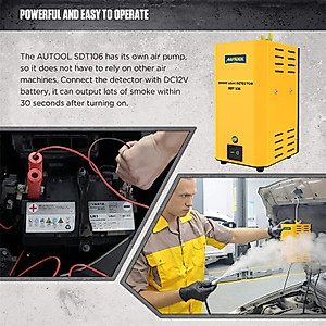AUTOOL Automotive Smoke Leak Detector Evap Car Pipe Leakage Tester Fuel Leak Locator Universal for Motorcycle/Car/Truck