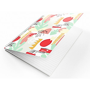Silvine A4 Wirebound Notebooks in 4 Assorted Marlene West Designs. 160 Pages, Lined with Margin. Ref TWA4MW [Pack of 4]