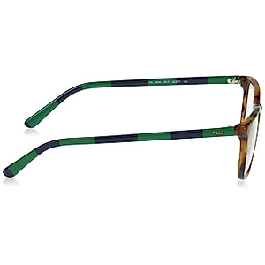 Polo Ralph Lauren Men's PH2234 Semi-Circular Prescription Eyewear Frames, Shiny Jerry Havana/Demo Lens, 54 mm