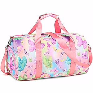 CAMTOP Travel Duffel Bag Girls Women Sport Dance Gym Tote Weekender Overnight Carry-On Bag