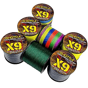Braided Line 12/9 Strands 500M Multifilament 9-54.5kg Multicolor Super Strong Japan PE Line Saltwater Fishing