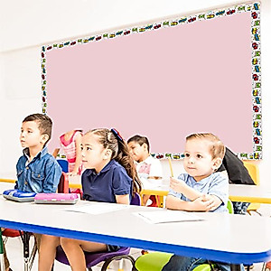 Bulletin Board Borders, Bulletin Board Decorations White Straight Paper Border Trim for Classroom Chalkboard Whiteboard Themed Carnival Party Decoration, 50ft