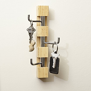 Better Houseware Milano Hook Rack, Natural