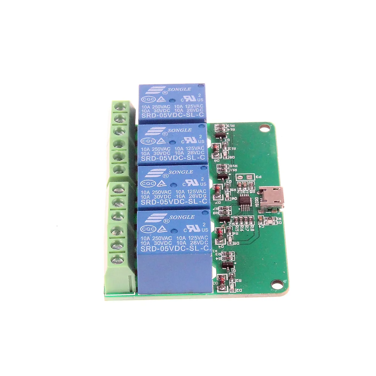 NOYITO HID Drive-free USB Computer Control Switch Relay Module USB Smart Switch Control Plug and Play (4-Channel Micro-USB)